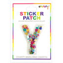 Y Initial Confetti Sticker Patch